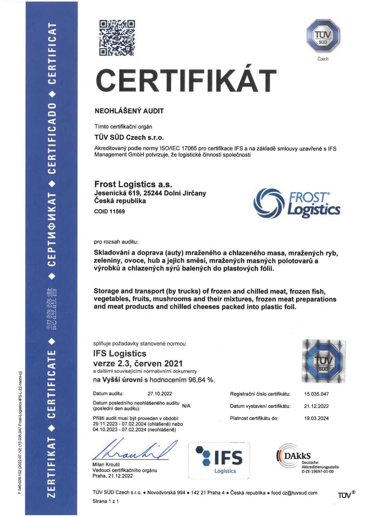 Dopravní služby, kvalitní logistika, skladování zboží - Frost Logistics ...